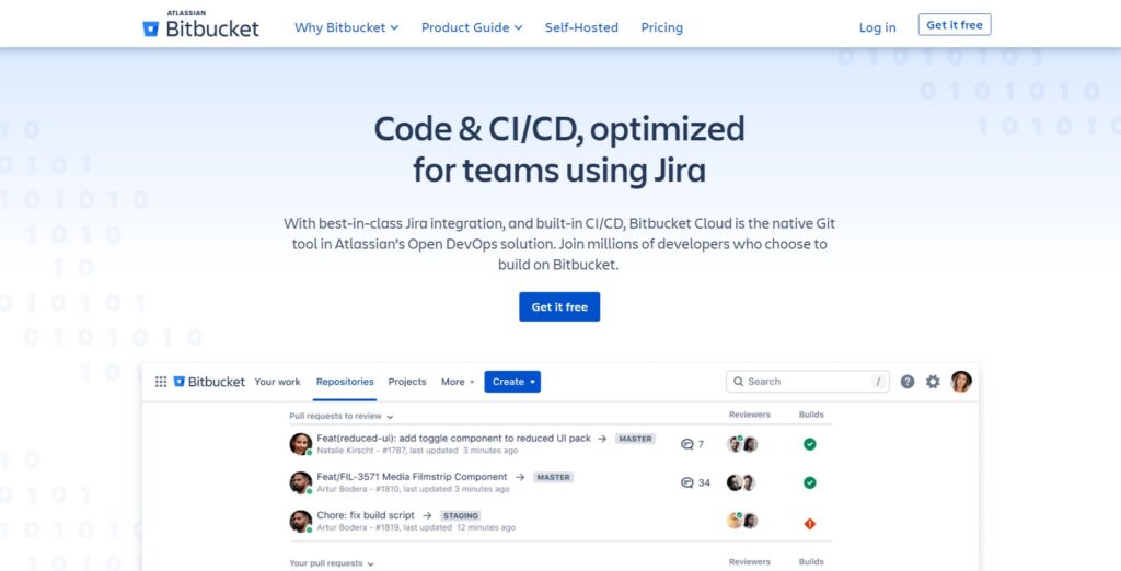 Bitbucket Hero Design Example – Draftss