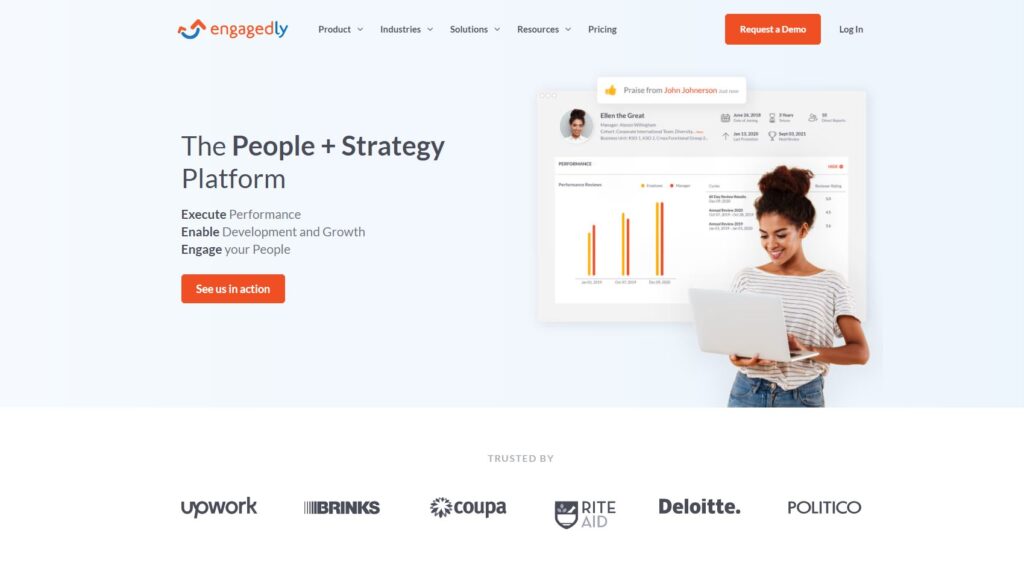 Engagedly Hero Design Example – Draftss