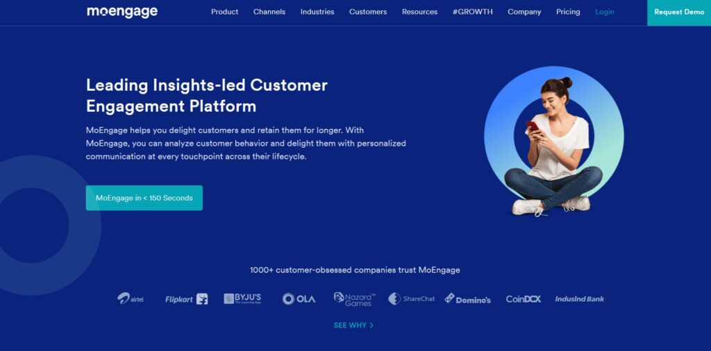 MoEngage Hero Design Example – Draftss