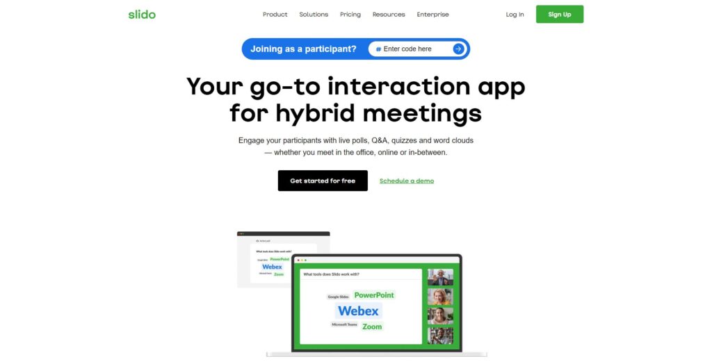 Slido Hero Design Example – Draftss