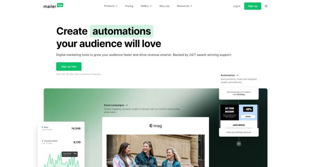 Mailerlite Hero Design Example – Draftss
