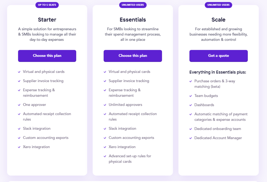 Spendesk Pricing Page Designs Example – Draftss