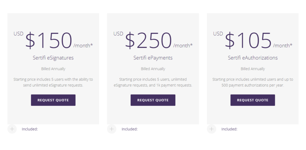 Corp-Sertifi Pricing Page Designs Example – Draftss