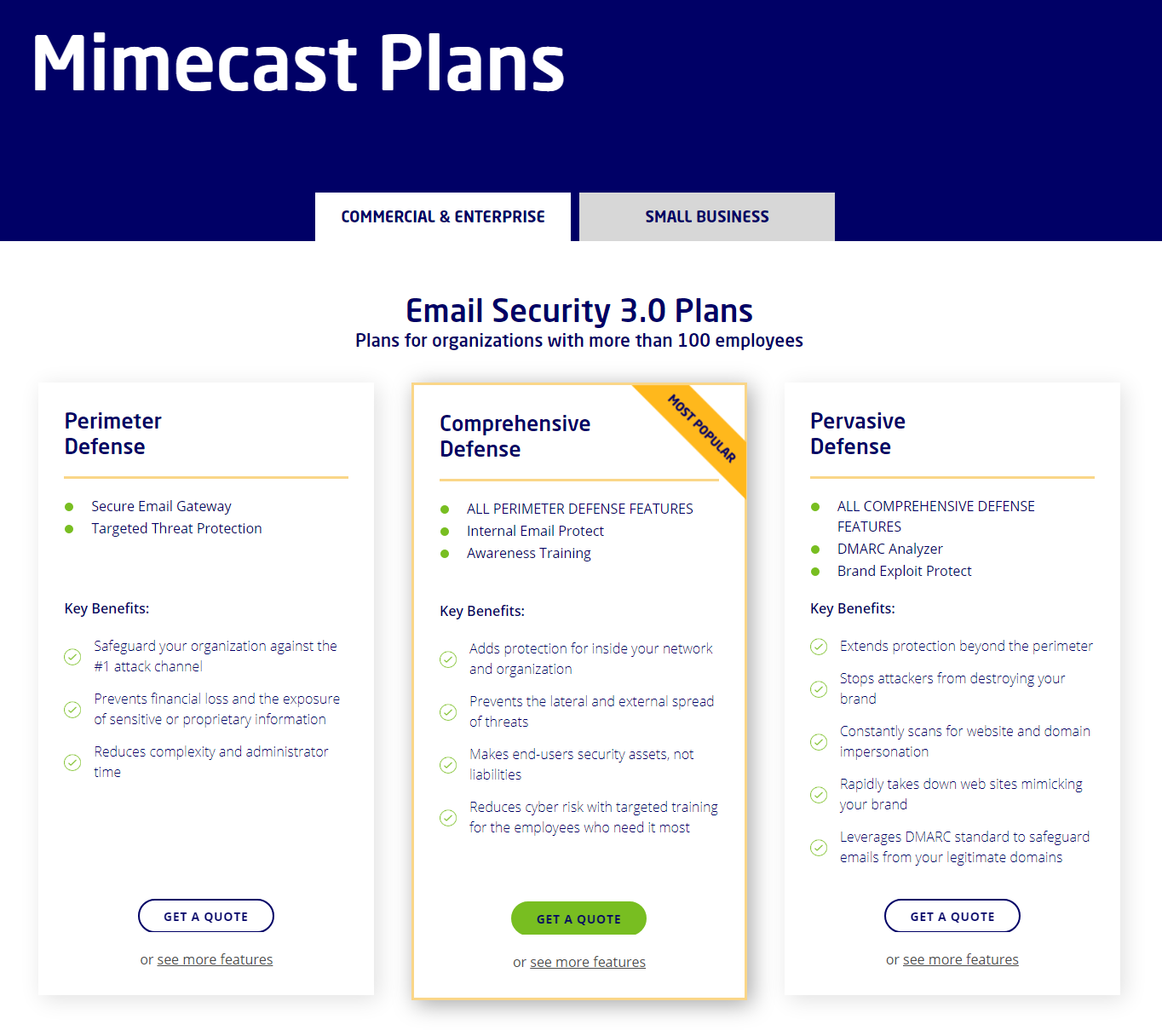 Mimecast Pricing Page Designs Example – Draftss